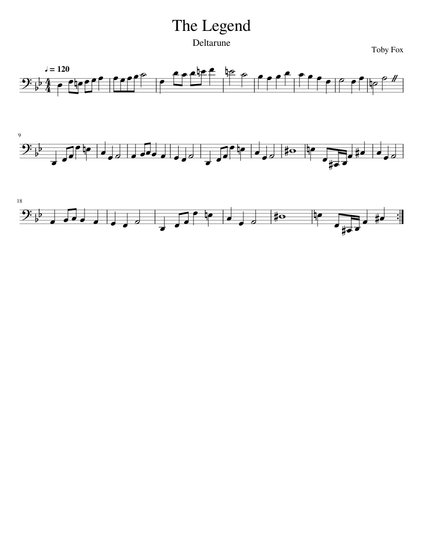 The Legend Sheet Music for Cello (Solo) | MuseScore.com