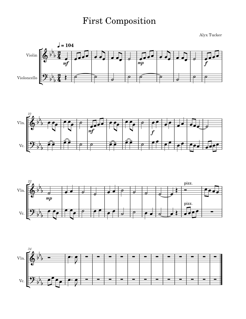 First Composition - piano tutorial