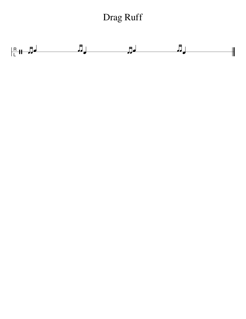Drag Sheet Music for Snare drum (Percussion Ensemble) | MuseScore.com