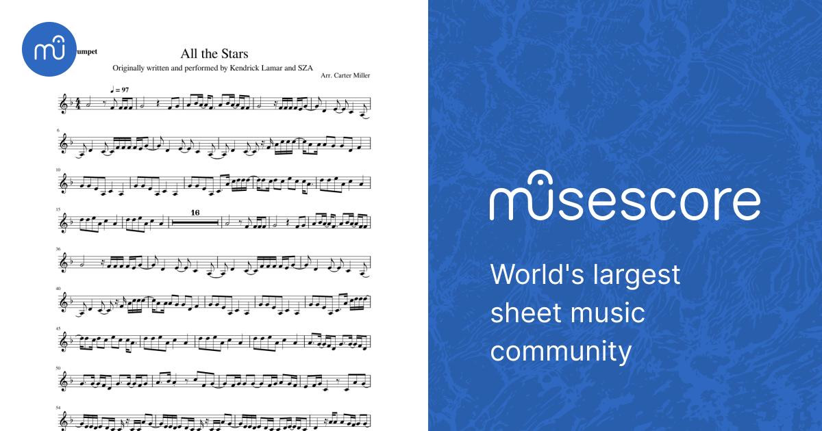 All The Stars – Kendrick Lamar Sheet Music for Trumpet other (Solo ...