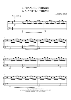 Play Official version of Stranger things - main theme Sheet Music by ...