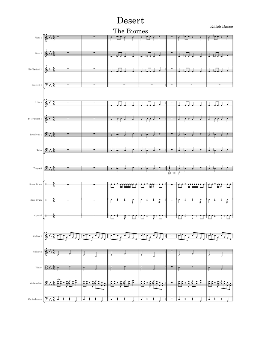 Desert Sheet music for Trombone, Tuba, Flute, Oboe & more instruments ...