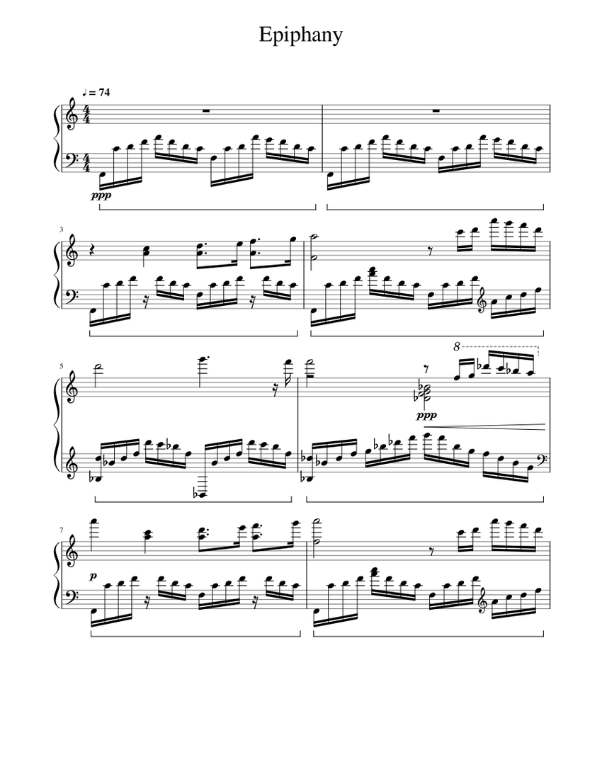 Epiphany Sheet music for Piano (Solo) | Musescore.com