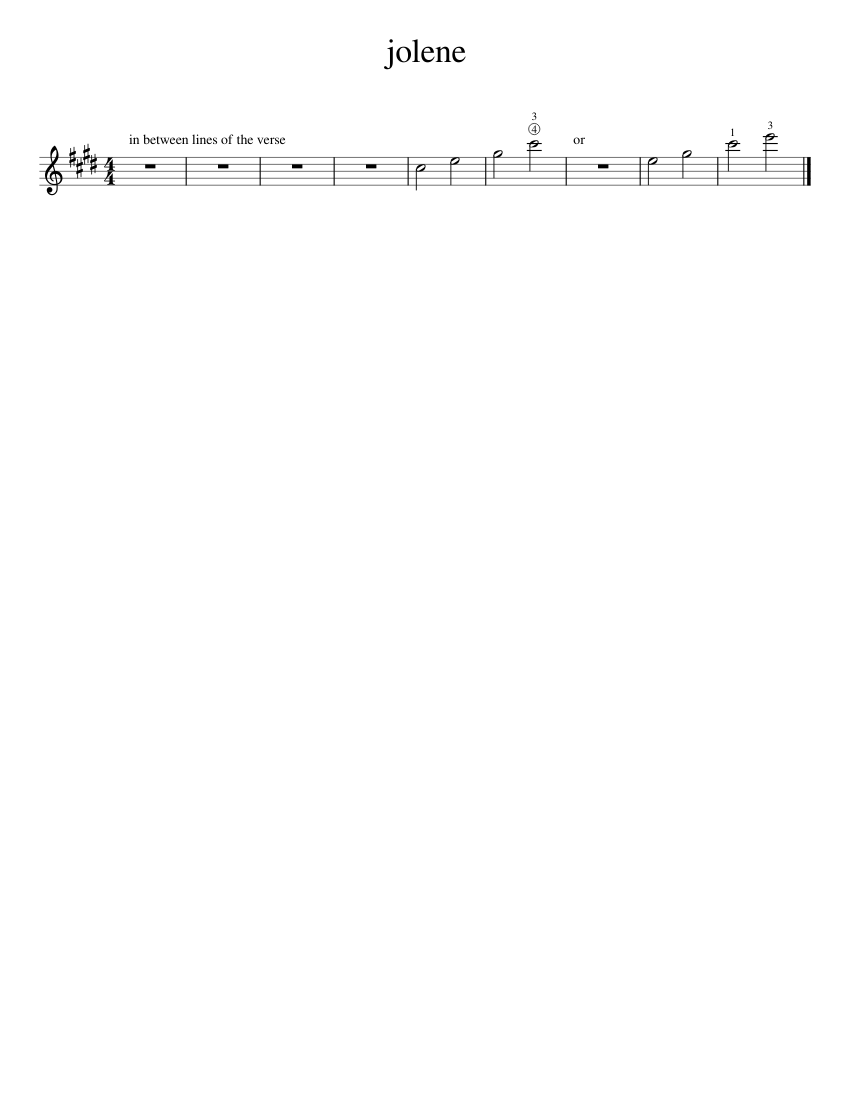 jolene Sheet music for Piano (Solo) Easy | Musescore.com
