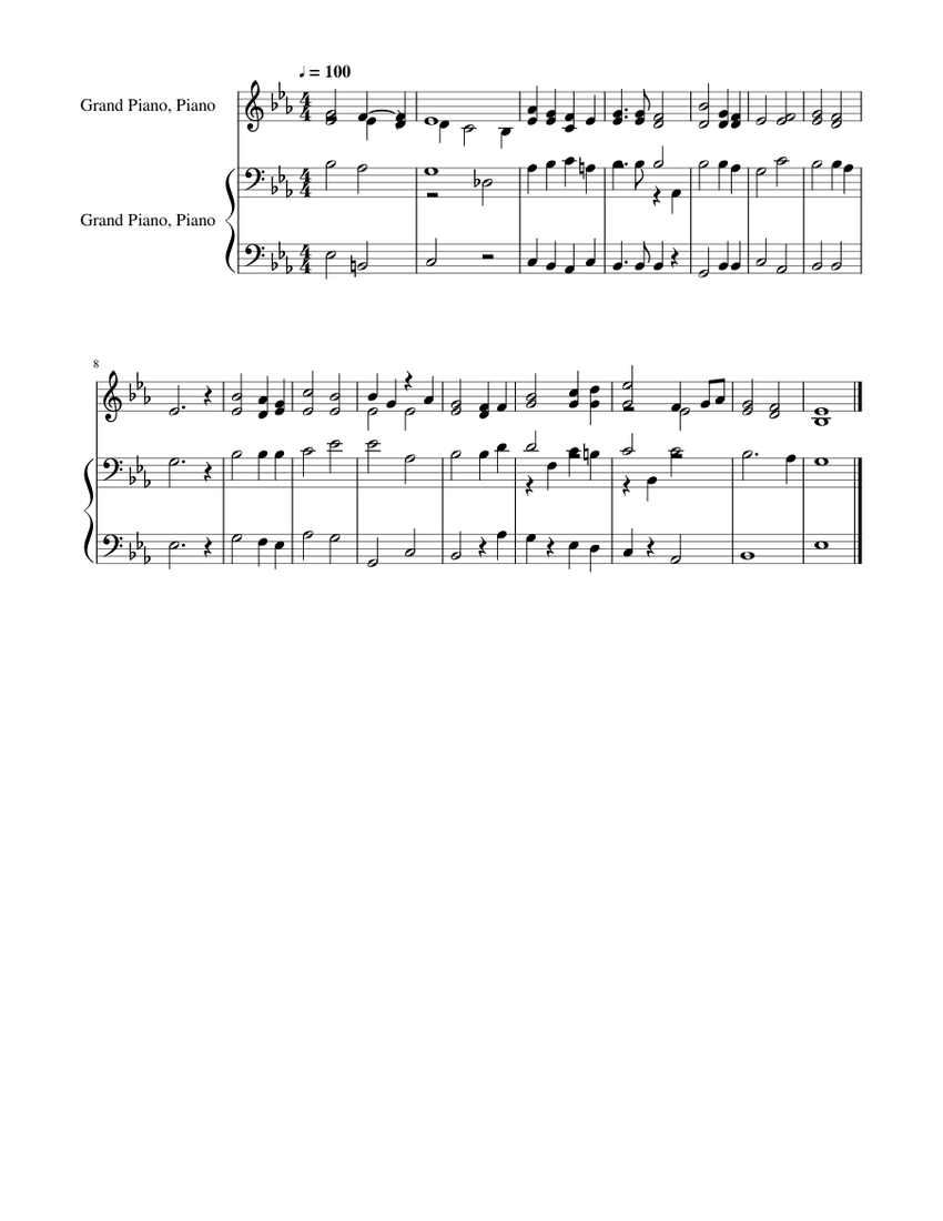 Lead Me, Lord - Samuel Sebastian Wesley Sheet Music for Piano (Piano ...