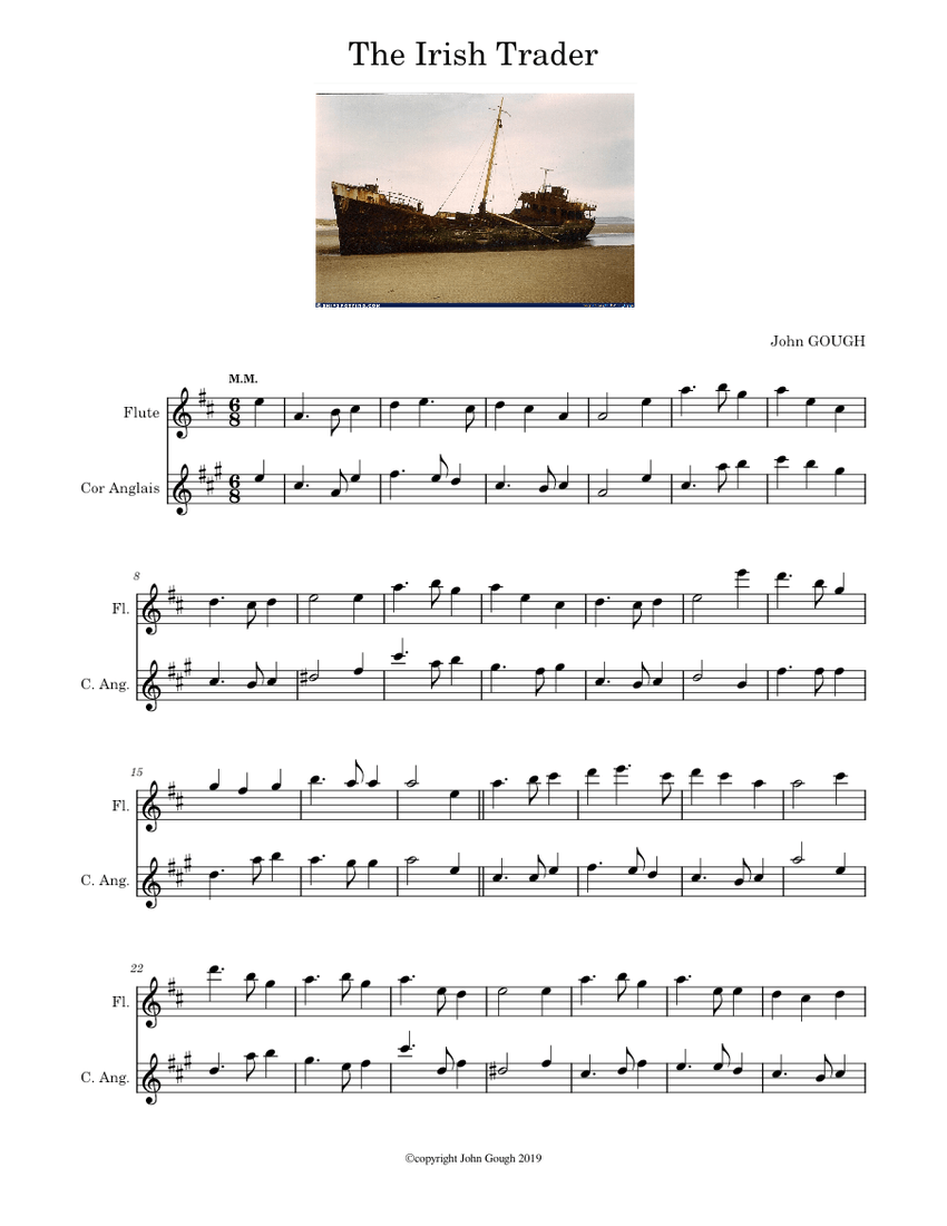 The Irish Trader - Celtic music for two flutes Sheet music for Flute ...