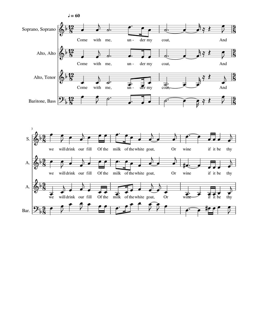 the coolin Sheet music for Soprano, Alto, Baritone (Choral) | Musescore.com