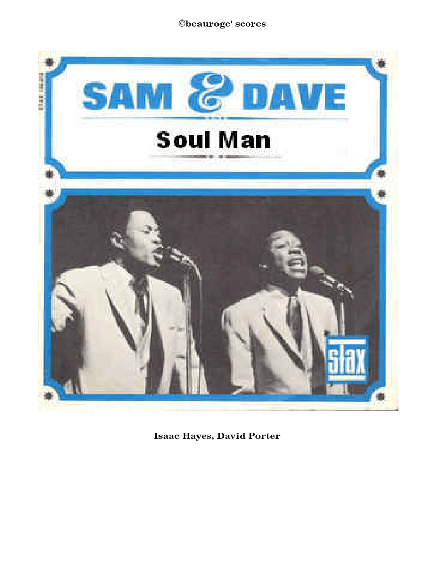 Soul Man Sheet Music for Piano, Trombone, Tenor, Baritone & more ...