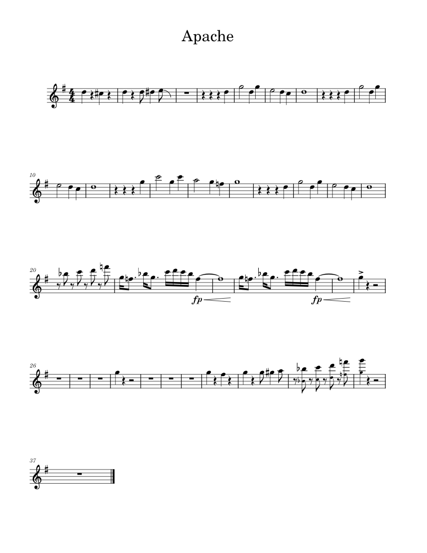 Apache jump on it – The Sugarhill Gang Sheet music for Saxophone alto ...