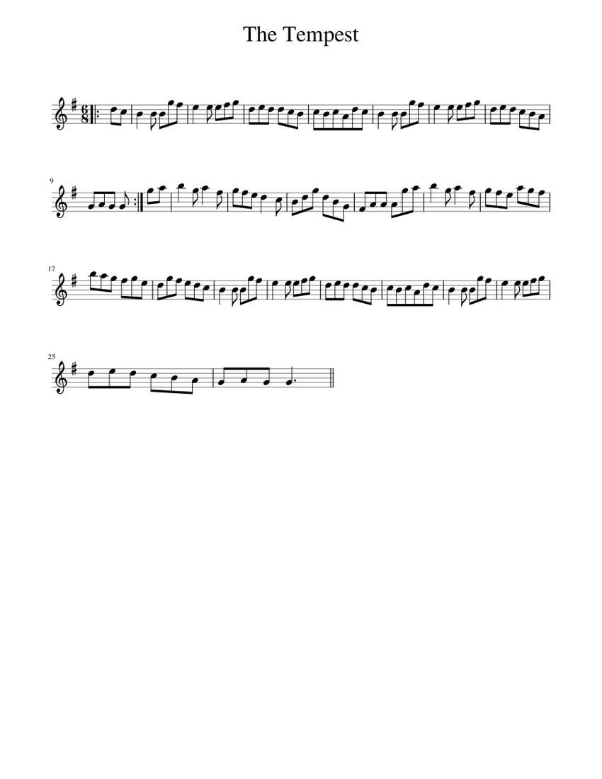 The Tempest Sheet music for Piano (Solo) Easy | Musescore.com