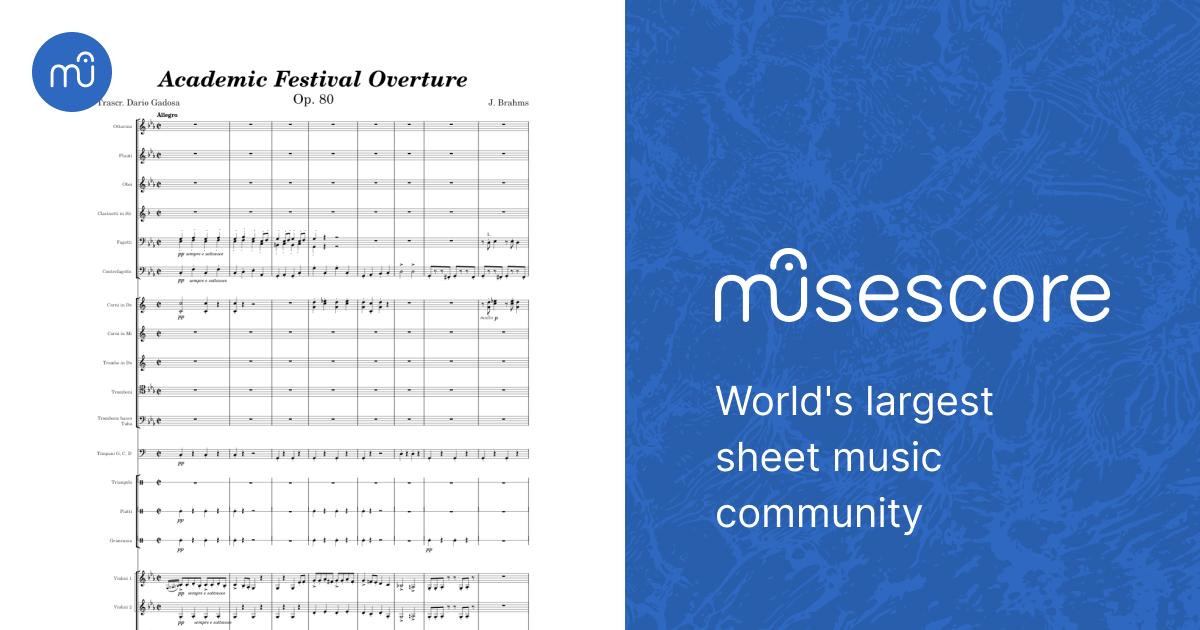 Academic Festival Overture Sheet music for Trombone, Tuba, Flute ...