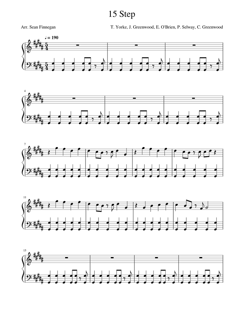 15 Step ;) Sheet music for Marimba (Solo) | Musescore.com