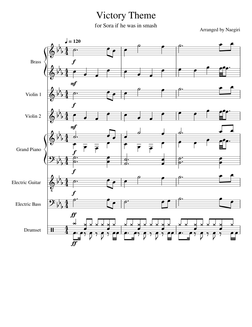 Victory Theme - piano tutorial