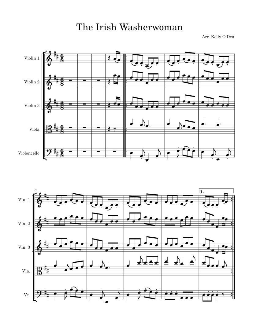 The Irish Washerwoman – Misc Traditional The Irish Washerwoman Sheet ...