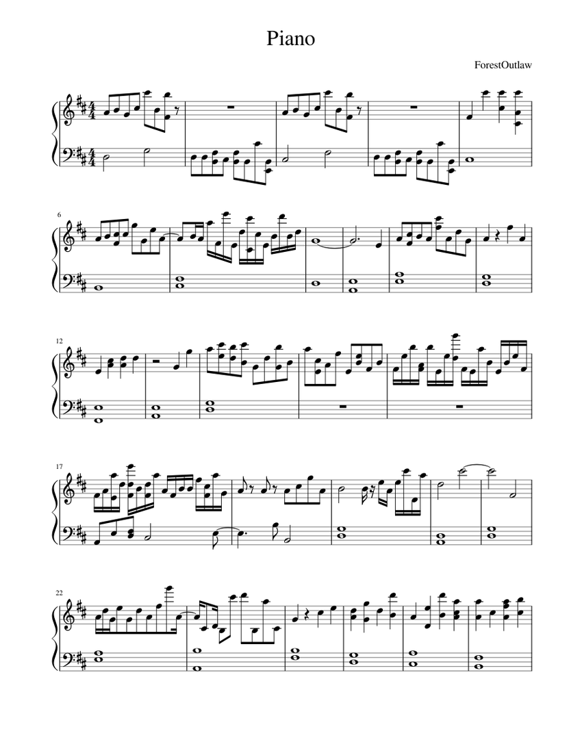 Piano Sheet music for Piano (Solo) | Musescore.com