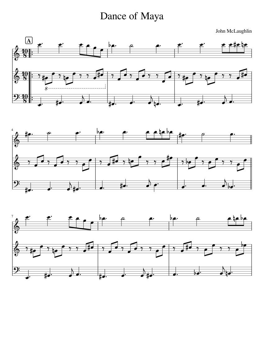 Dance of Maya Sheet music for Piano (Solo) | Musescore.com
