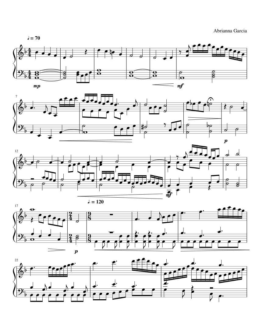 For Josh Sheet music for Piano (Solo) | Musescore.com