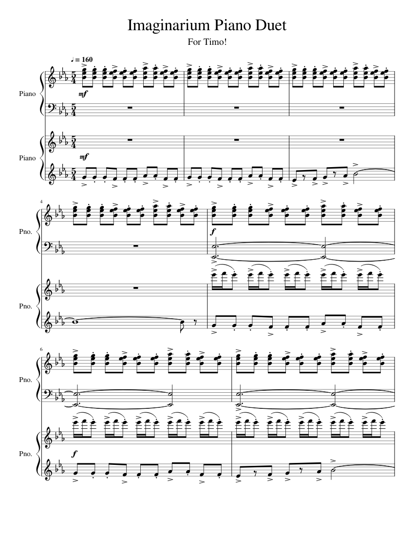 Imaginarium Piano Duet Sheet Music for Piano (Piano Duo) | MuseScore.com
