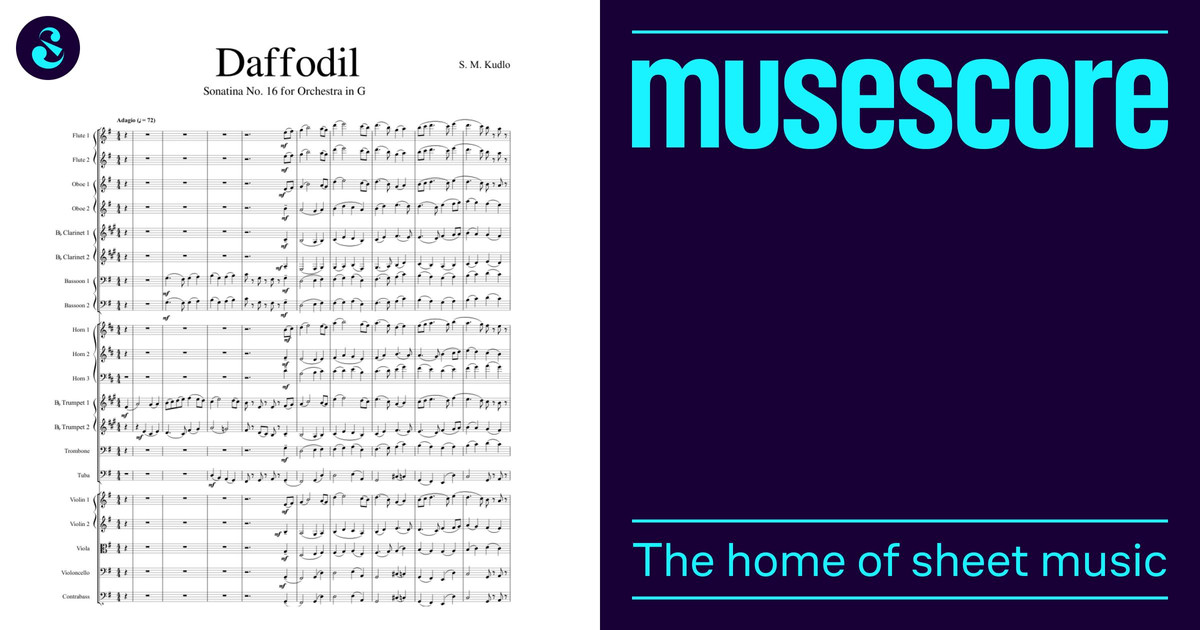 Daffodil Sheet music for Trombone, Tuba, Flute, Oboe & more instruments ...