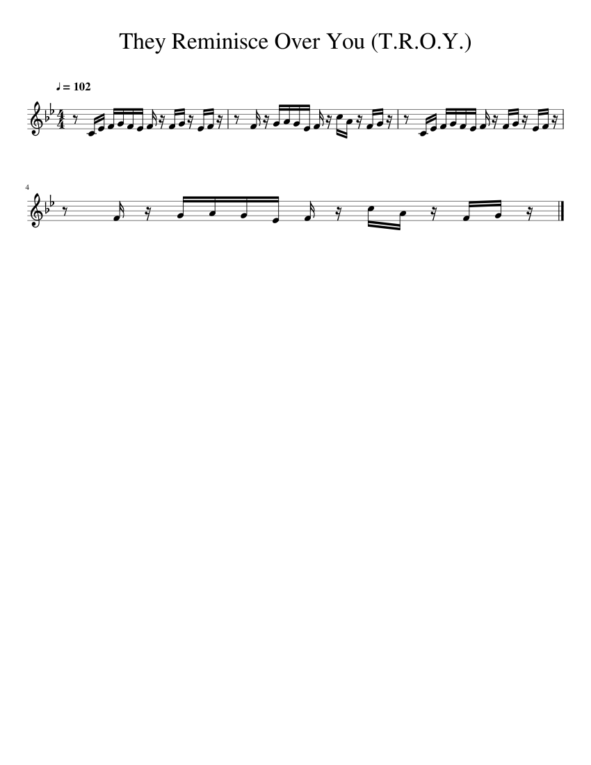 They Reminisce Over You (T.R.O.Y.) Sax Lick Sheet music for Saxophone ...