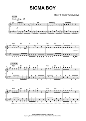 Sigma Sigma Boy (Piano) Sheet Music for Piano (Solo) Easy | MuseScore.com