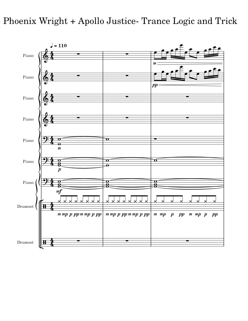 Phoenix Wright + Apollo Justice- Trance Logic and Trick Sheet music for ...