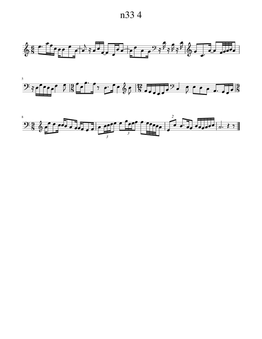 n33 4 Sheet music for Piano (Solo) Easy | Musescore.com