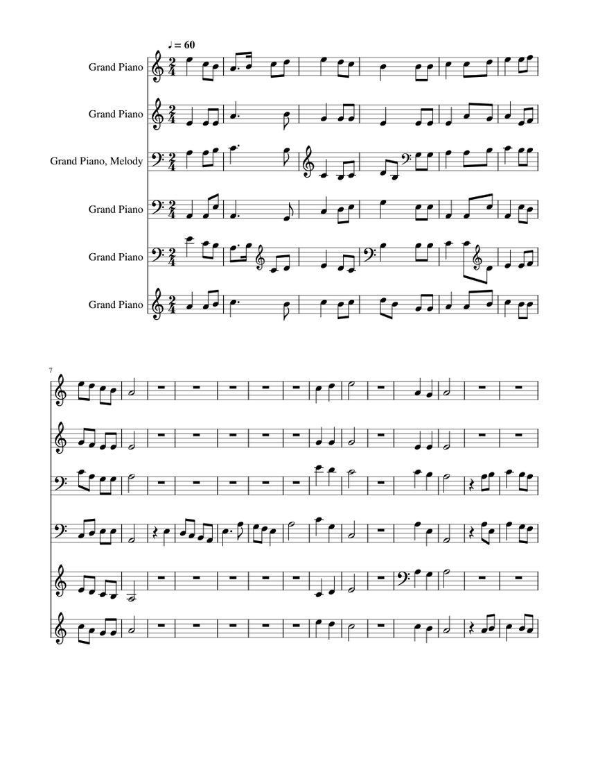 David's Lamentation - William Billings Sheet Music for Piano (Mixed ...