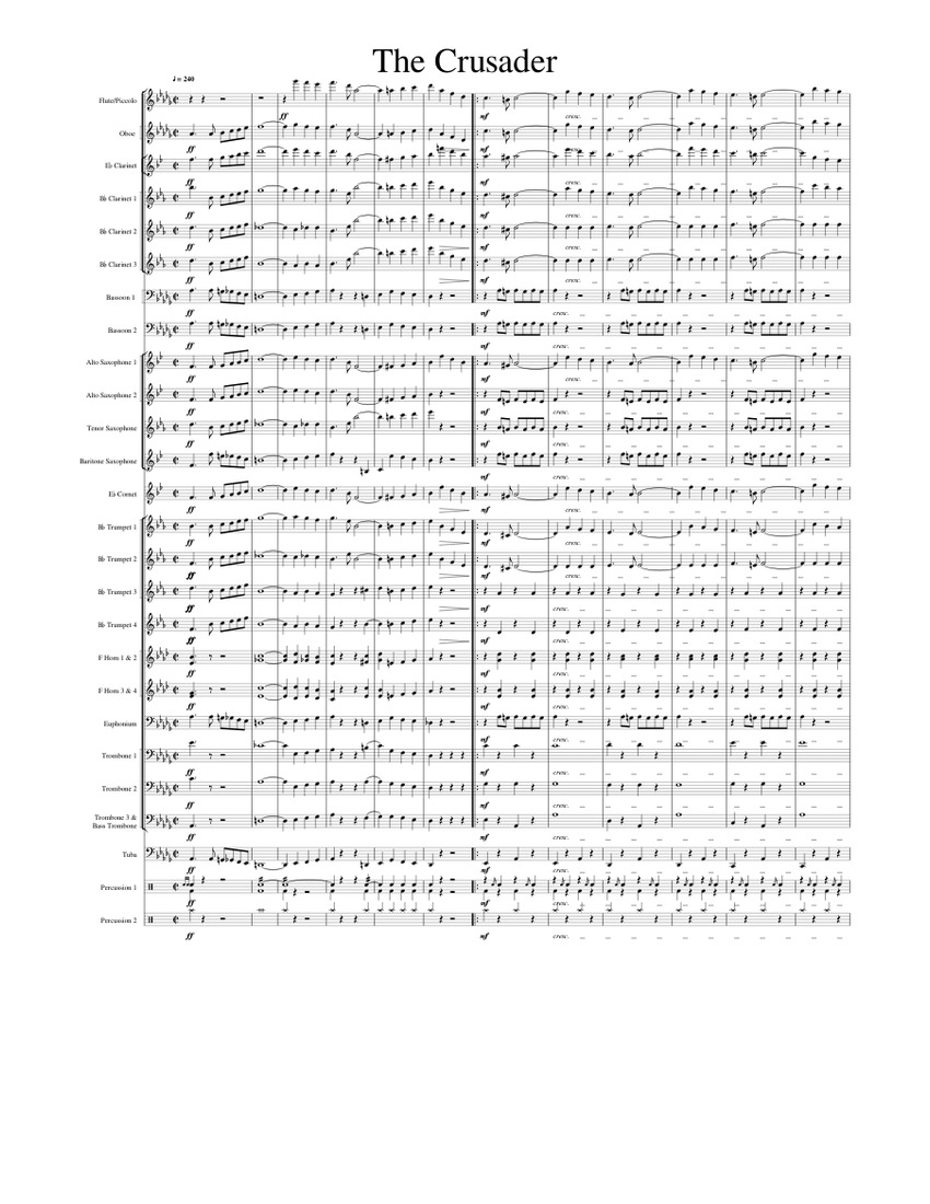 The Crusader Sheet Music for Trombone, Cornet, Euphonium, Tuba & more ...
