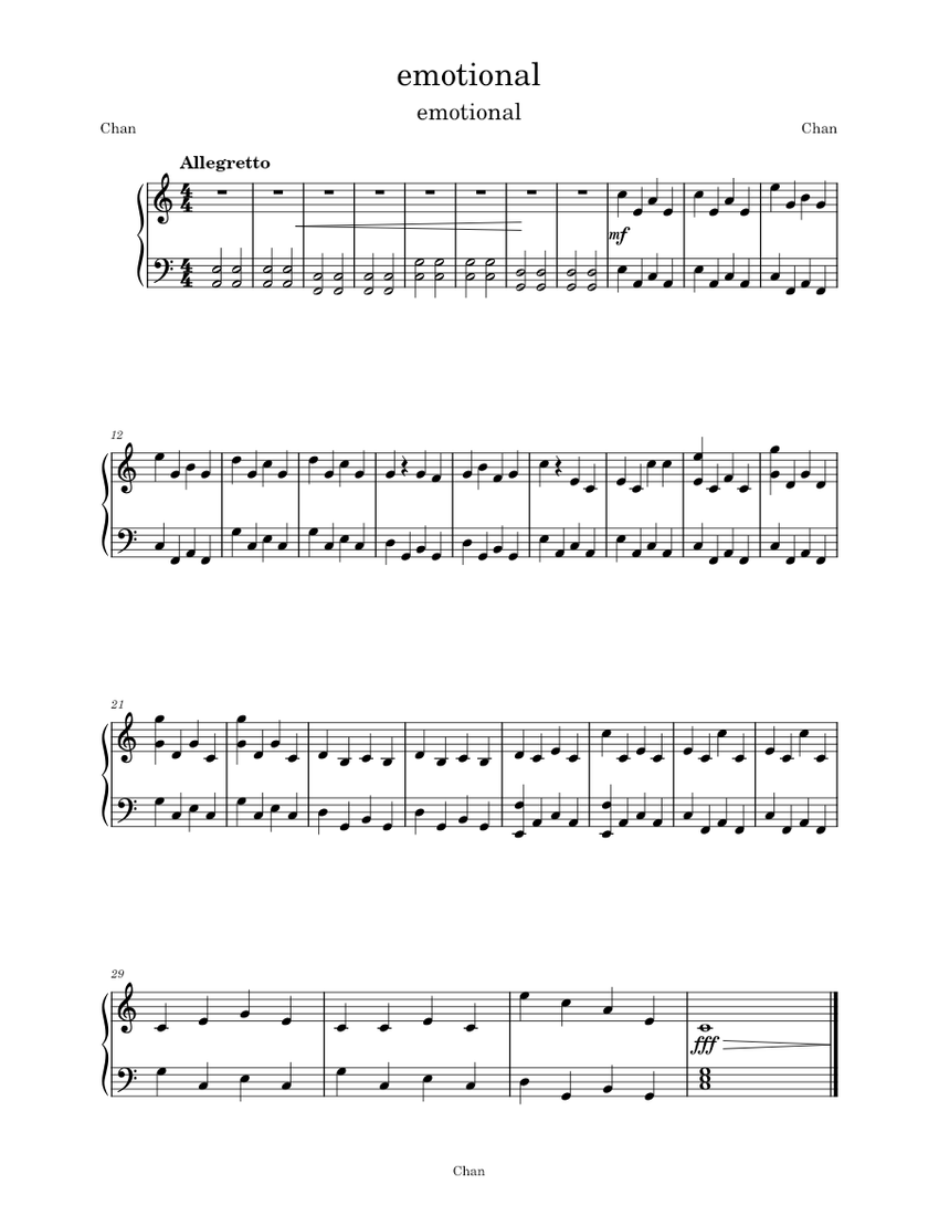 emotional Sheet music for Piano (Solo) Easy | Musescore.com