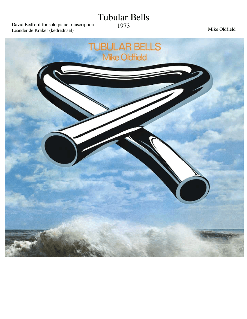 Mike Oldfield - Tubular Bells LP1 Sheet Music for Piano, Bass voice ...