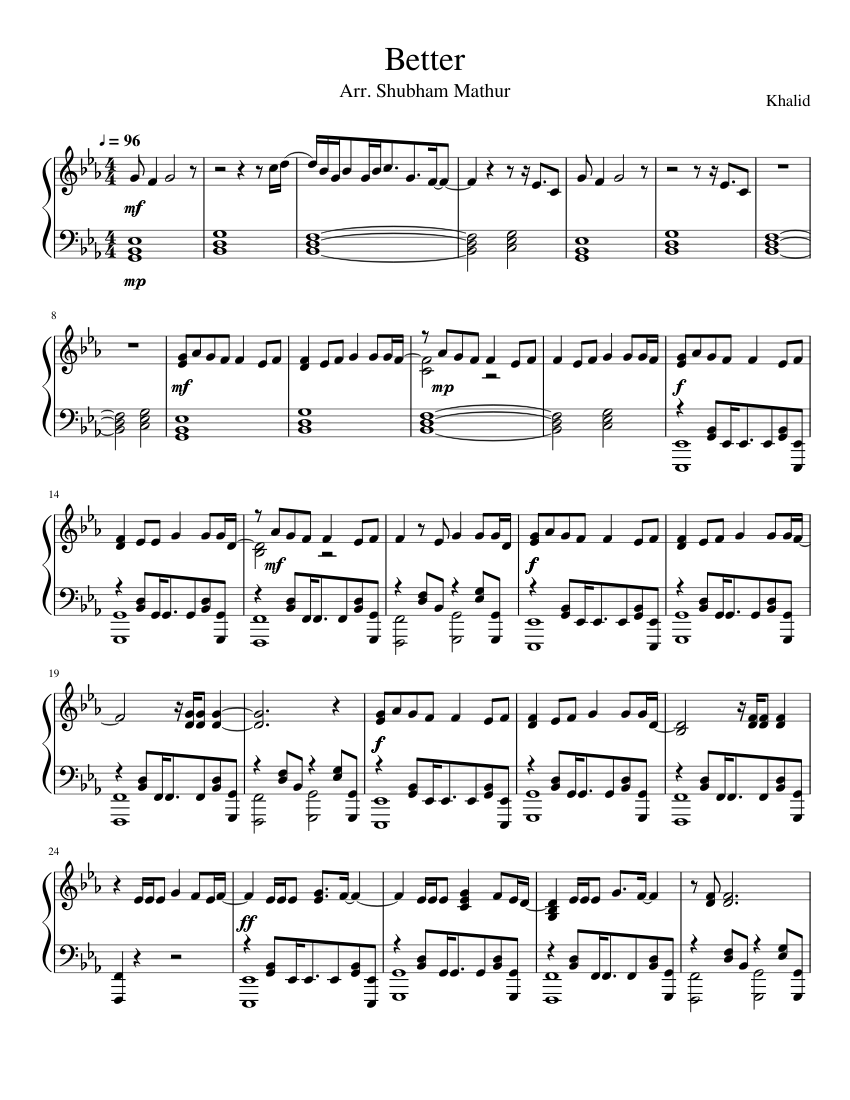 Better Sheet Music for Piano (Solo) | MuseScore.com