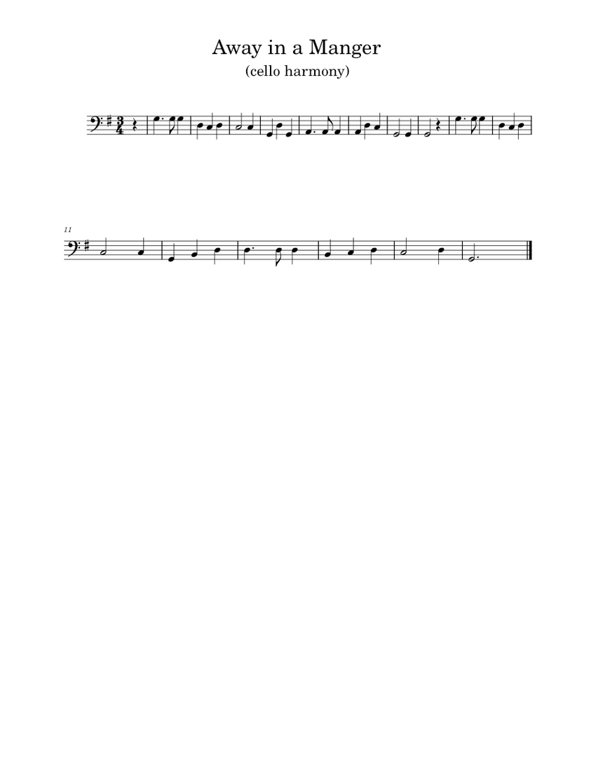 Away in a manger – Misc Christmas Away in a Manger Sheet music for ...