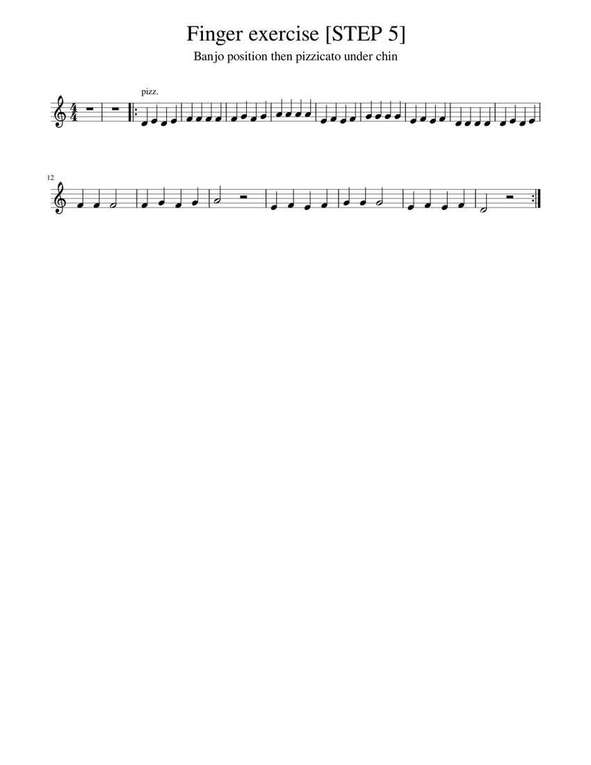 STEP 5 Finger exercise Sheet music for Violin (Solo) | Musescore.com