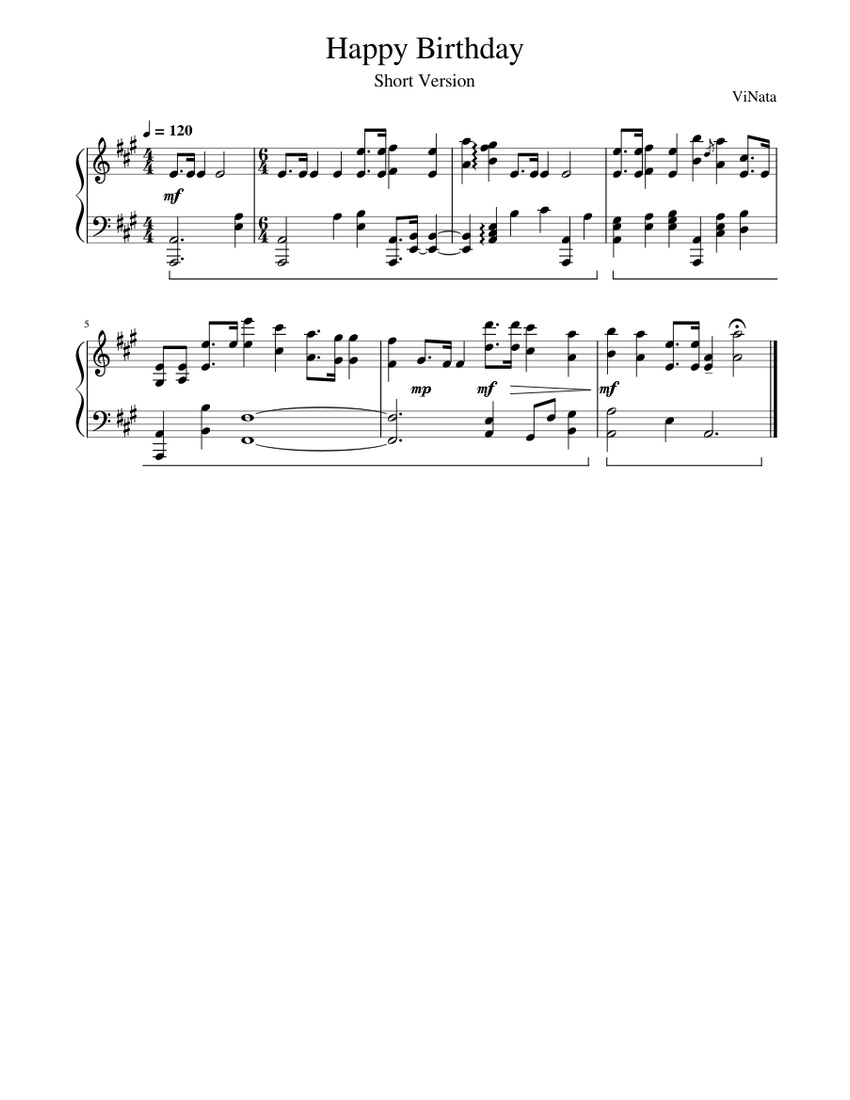 Happy Birthday - piano tutorial