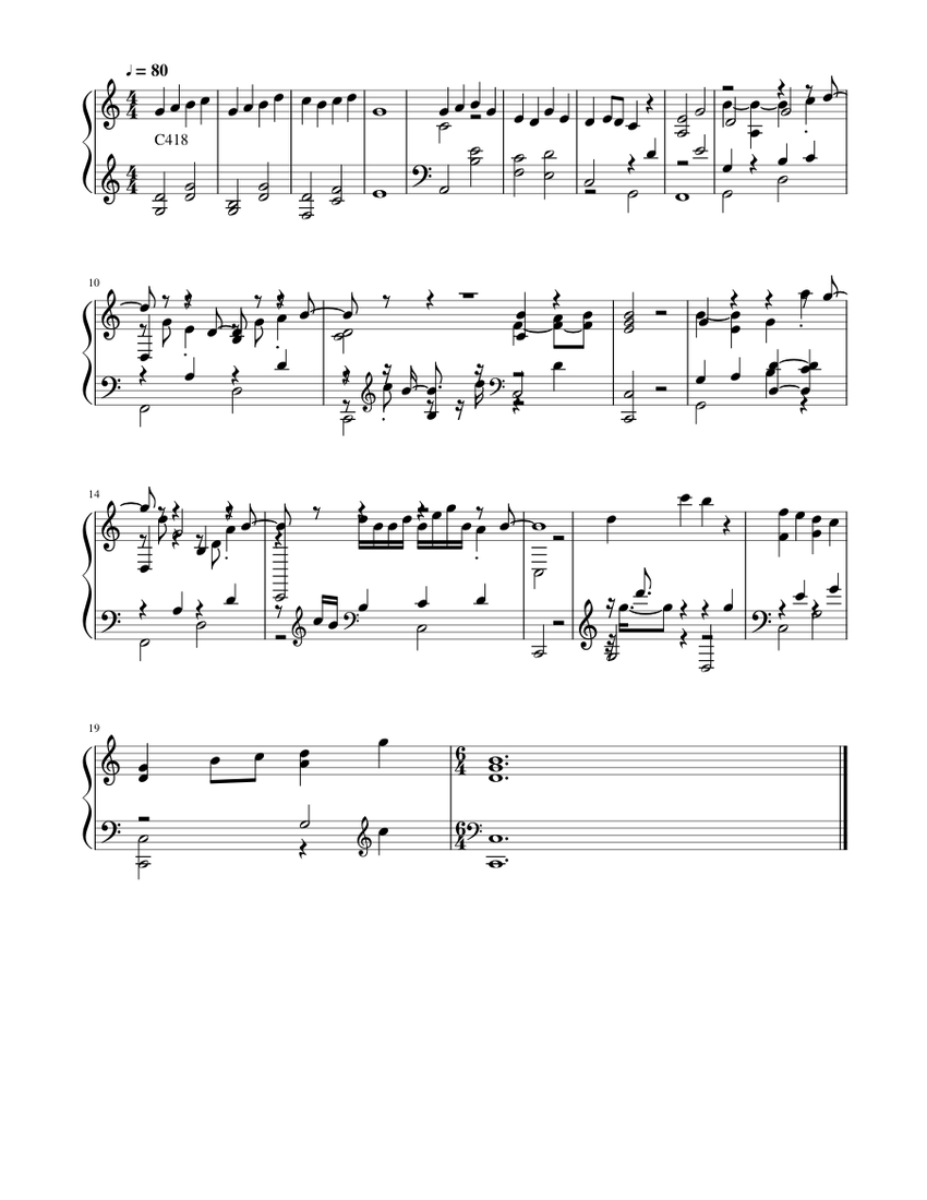 Danny Sheet Music for Piano (Solo) Easy | MuseScore.com