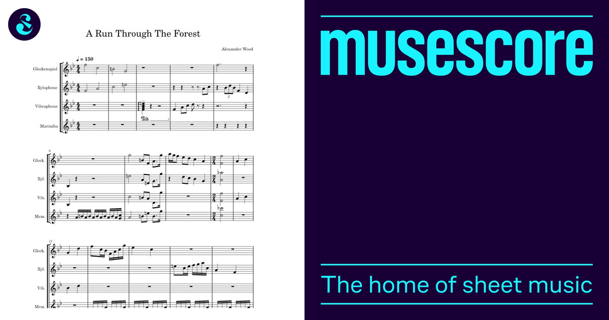 A run through the forest – Alexander_Wood Sheet music for Vibraphone, Glockenspiel, Marimba ...