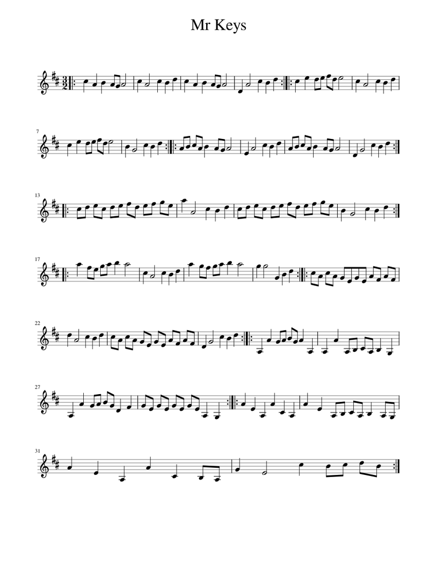 Mr Keys Sheet music for Piano (Solo) | Musescore.com