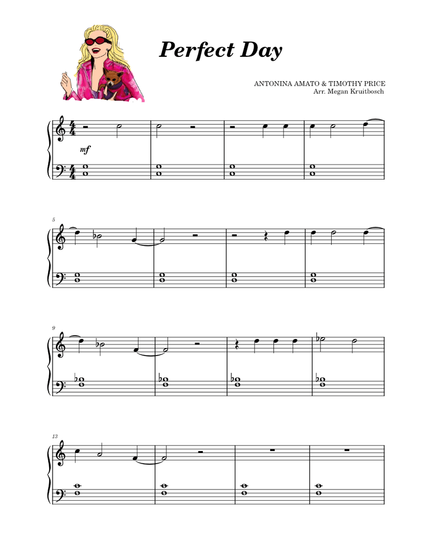 Perfect Day – Hoku Sheet Music for Piano (Solo) Easy | MuseScore.com