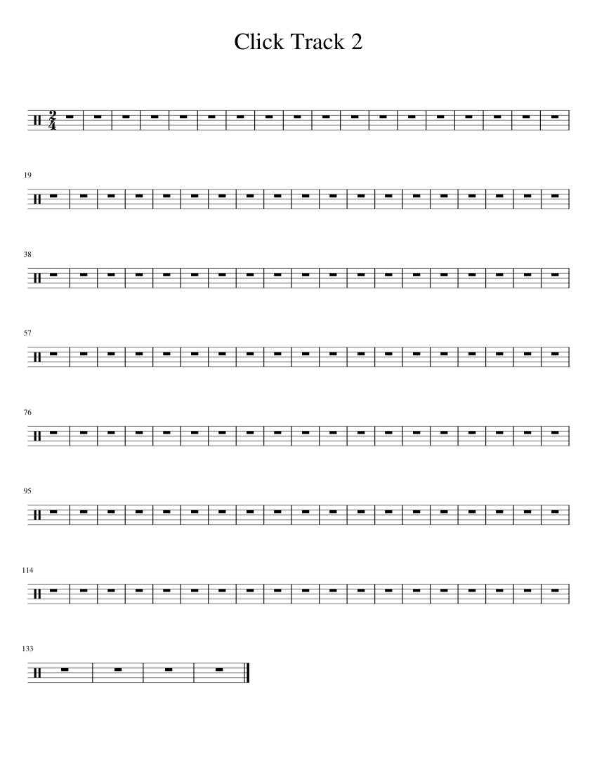 Click Track 2 Sheet music for Drum group (Solo) | Musescore.com