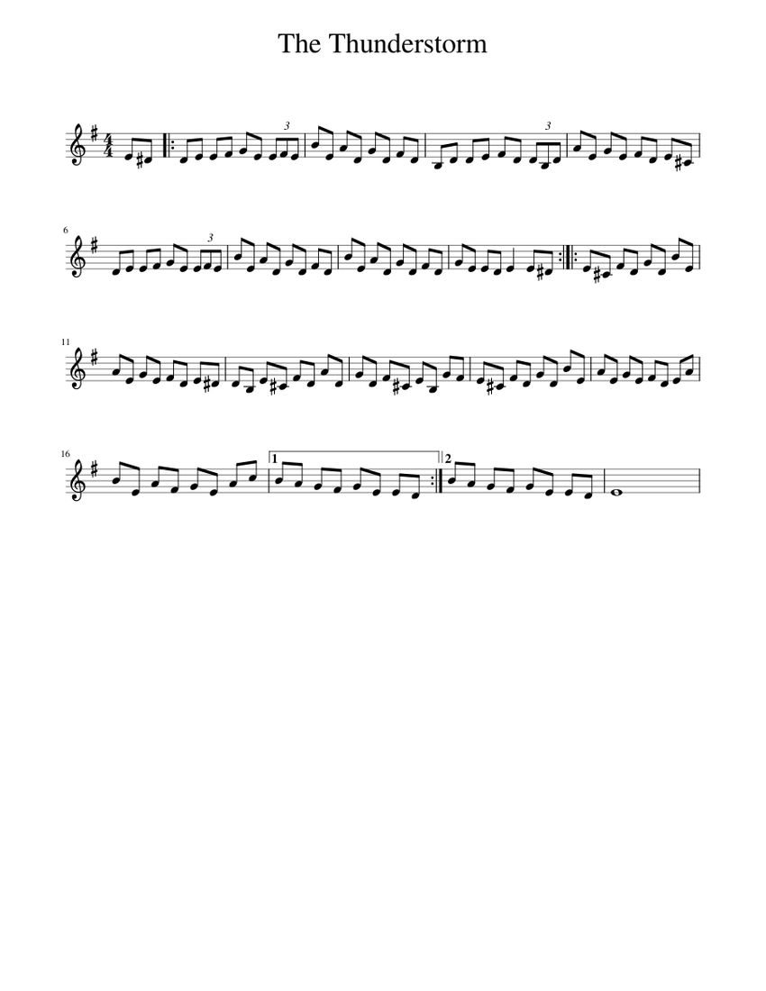 The Thunderstorm Sheet music for Piano (Solo) | Musescore.com