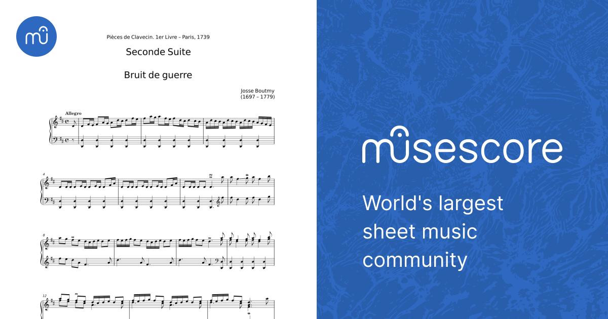 Seconde Suite - Josse Boutmy Sheet music for Harpsichord (Solo ...