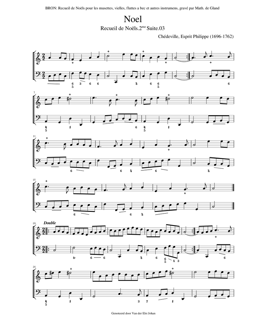 Noel (Recueil de Noëls.2me Suite.03) Sheet music for Flute, Cello ...