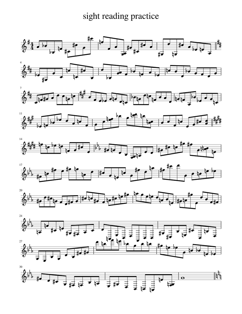 sight reading practice Sheet Music for Piano (Solo) easy | MuseScore.com