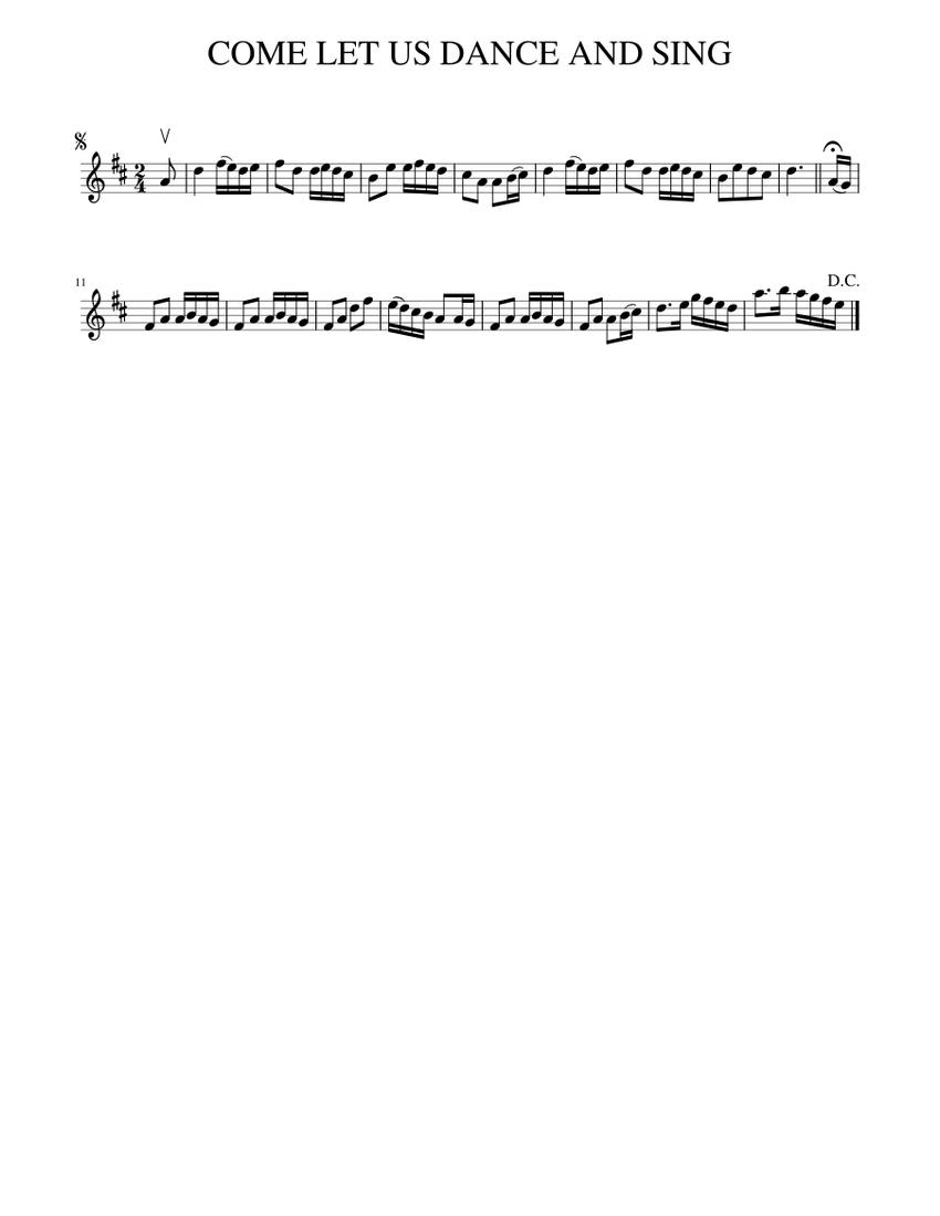 COME LET US DANCE AND SING Sheet music for Piano (Solo) Easy ...