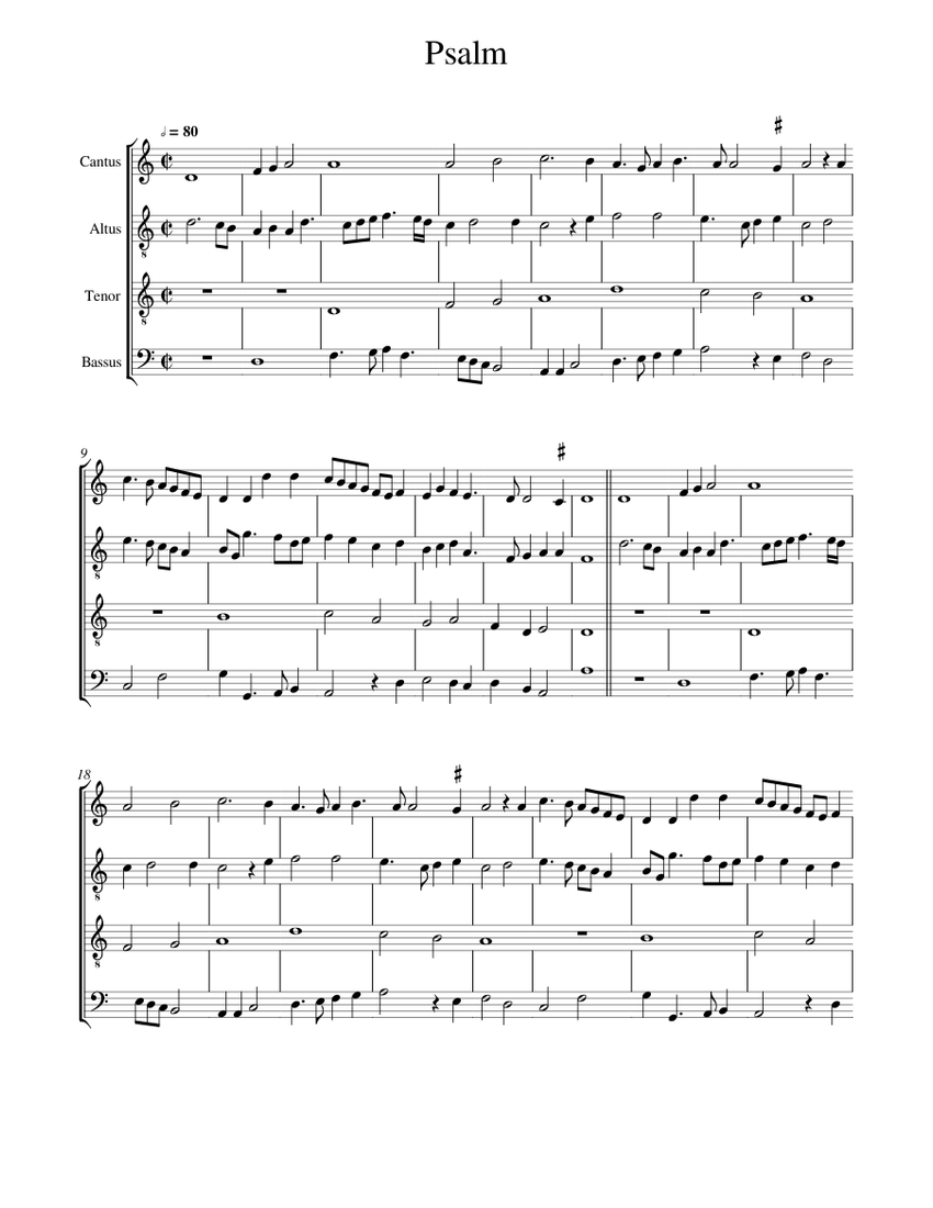 Beatus vir qui non abiit Sheet music for Soprano, Alto, Tenor, Bass ...