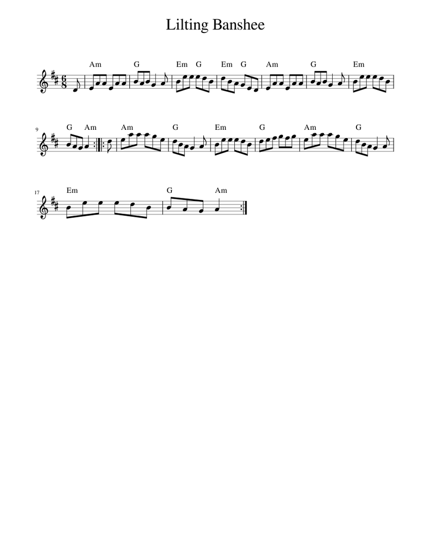 Lilting Banshee Sheet music for Piano (Solo) Easy | Musescore.com