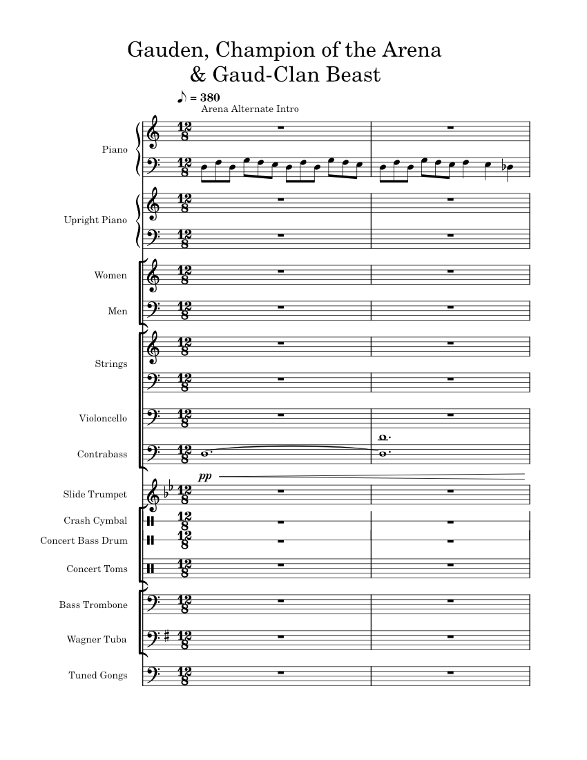 Gauden, Champion of the Arena & Gaud-Clan Beast - Taylor Sebree Sheet ...