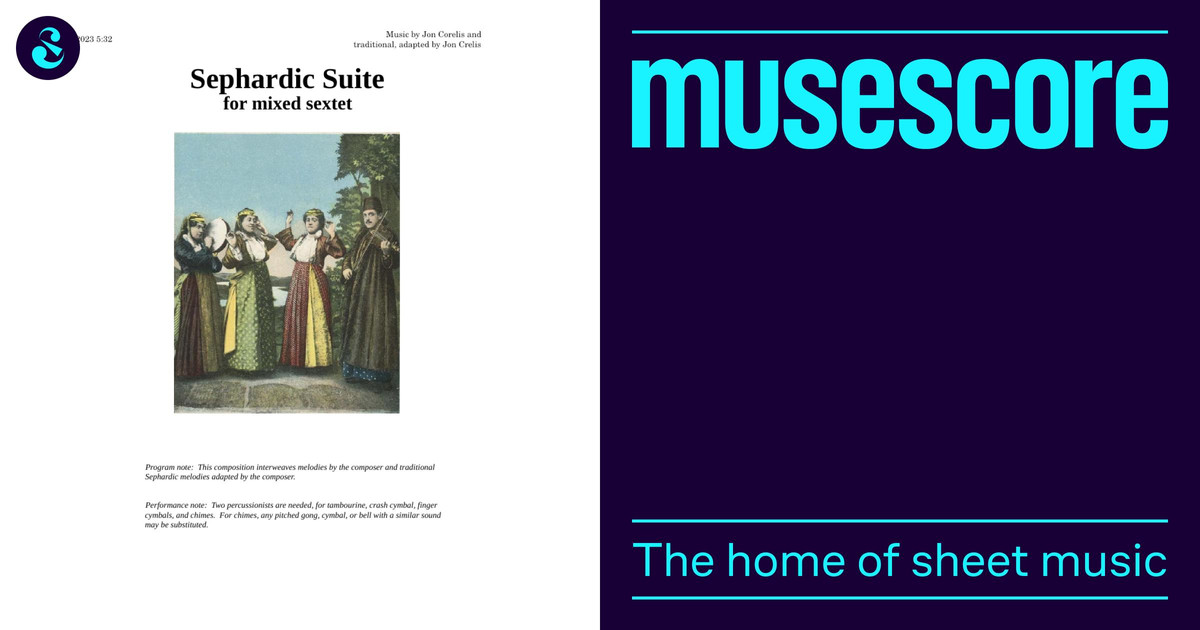 Sephardic Suite Sheet Music for Flute, Violin, Cello, Drum group & more ...
