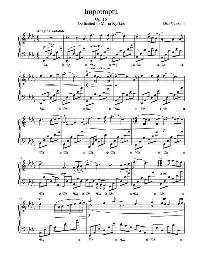 Impromptu Sheet music for Piano (Solo) | Musescore.com